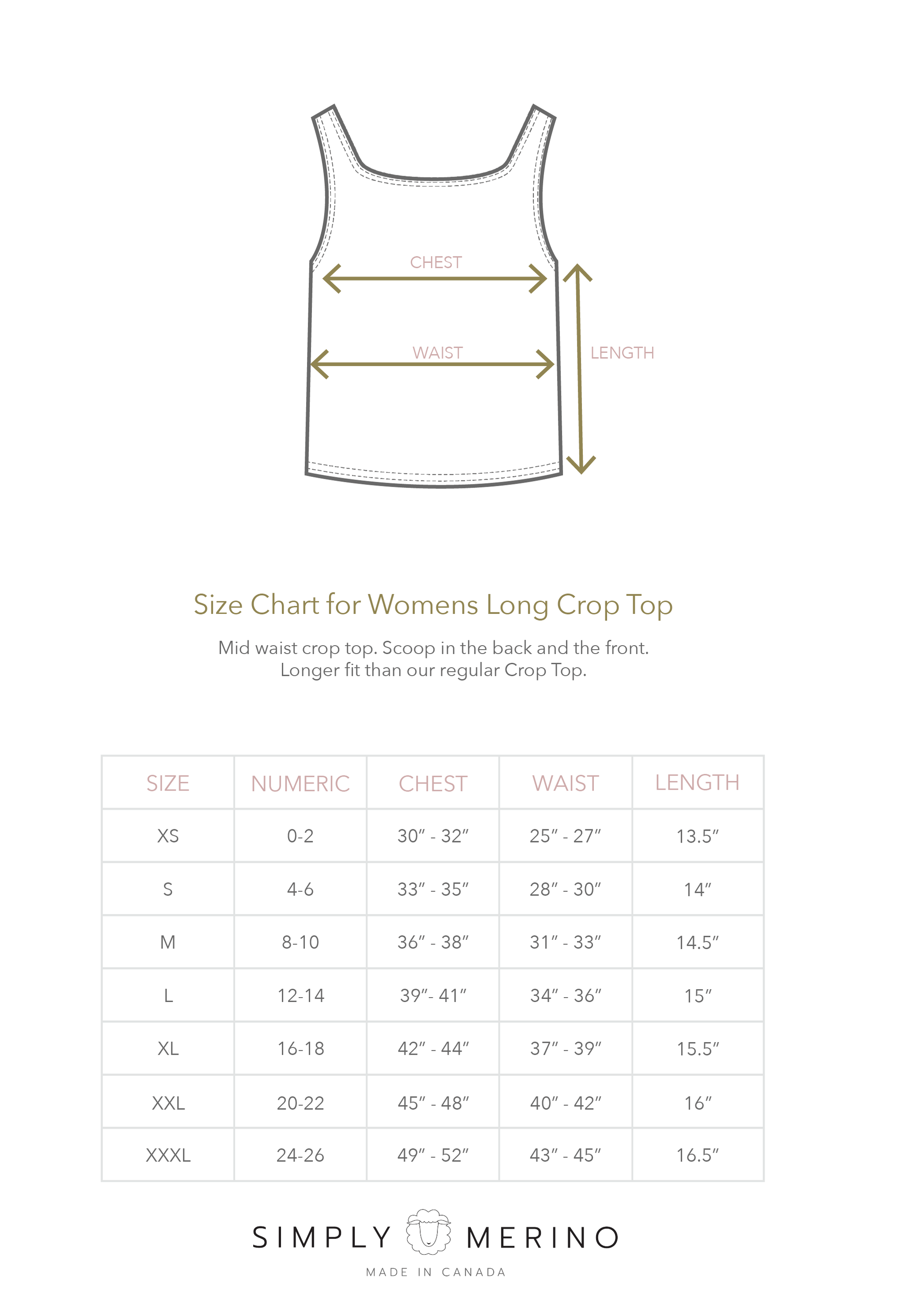 Long Crop Top– Simply Merino USA